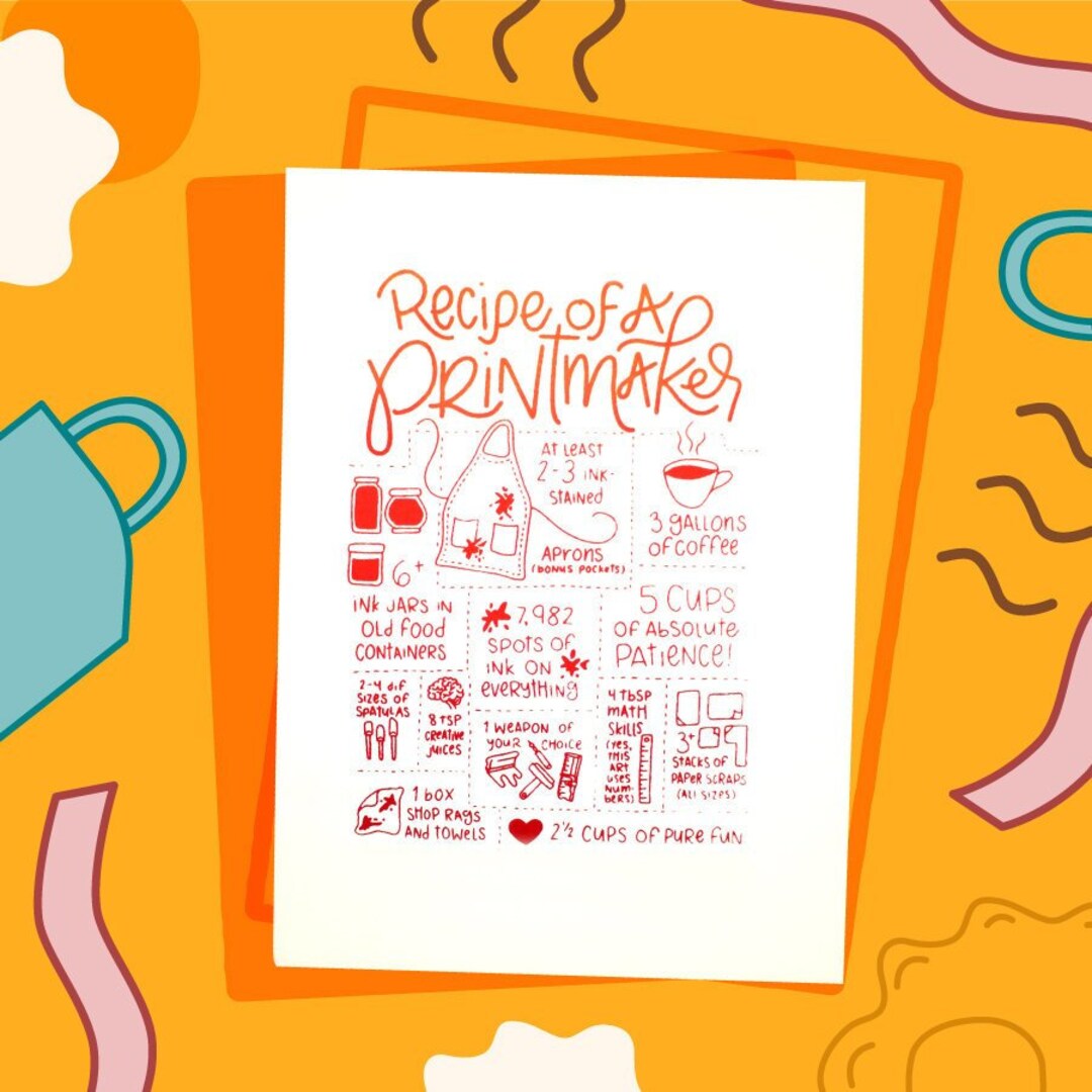Recipe of a Printmaker Print - Etsy