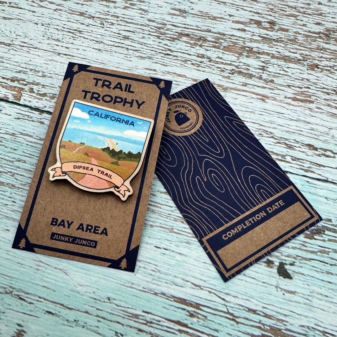 Dipsea Trail | Trail Trophy, Wooden Pin, Hiking, PNW - Etsy