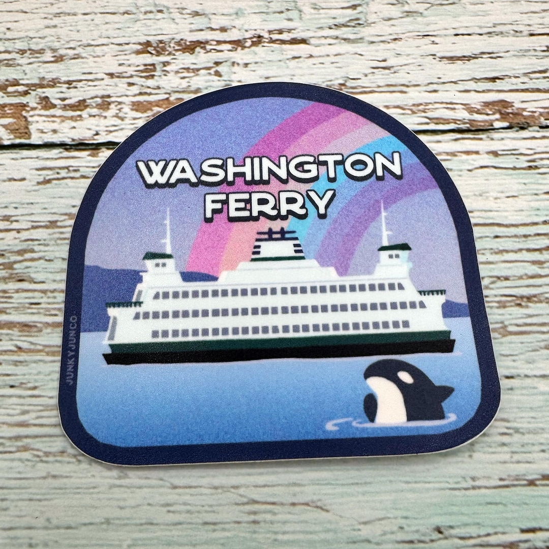 Washington Ferry Sticker | Seattle Sticker, Seattle Gift, PNW Gift ...
