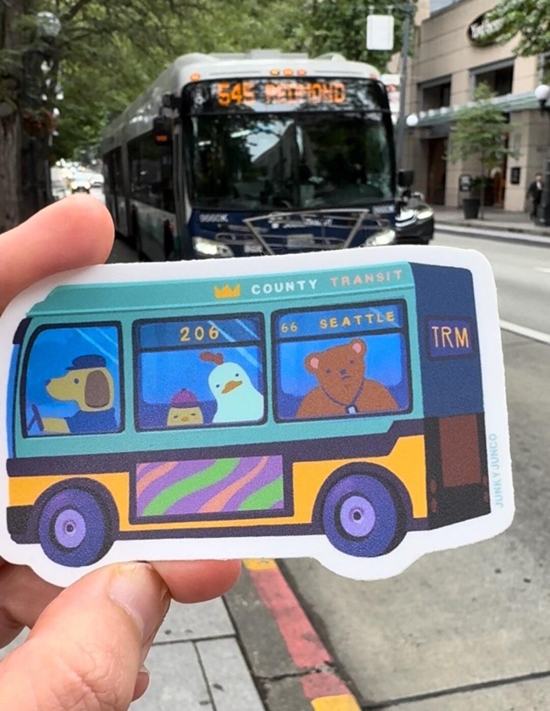 Seattle Bus Vinyl Sticker | Funny PNW Souvenir - Etsy