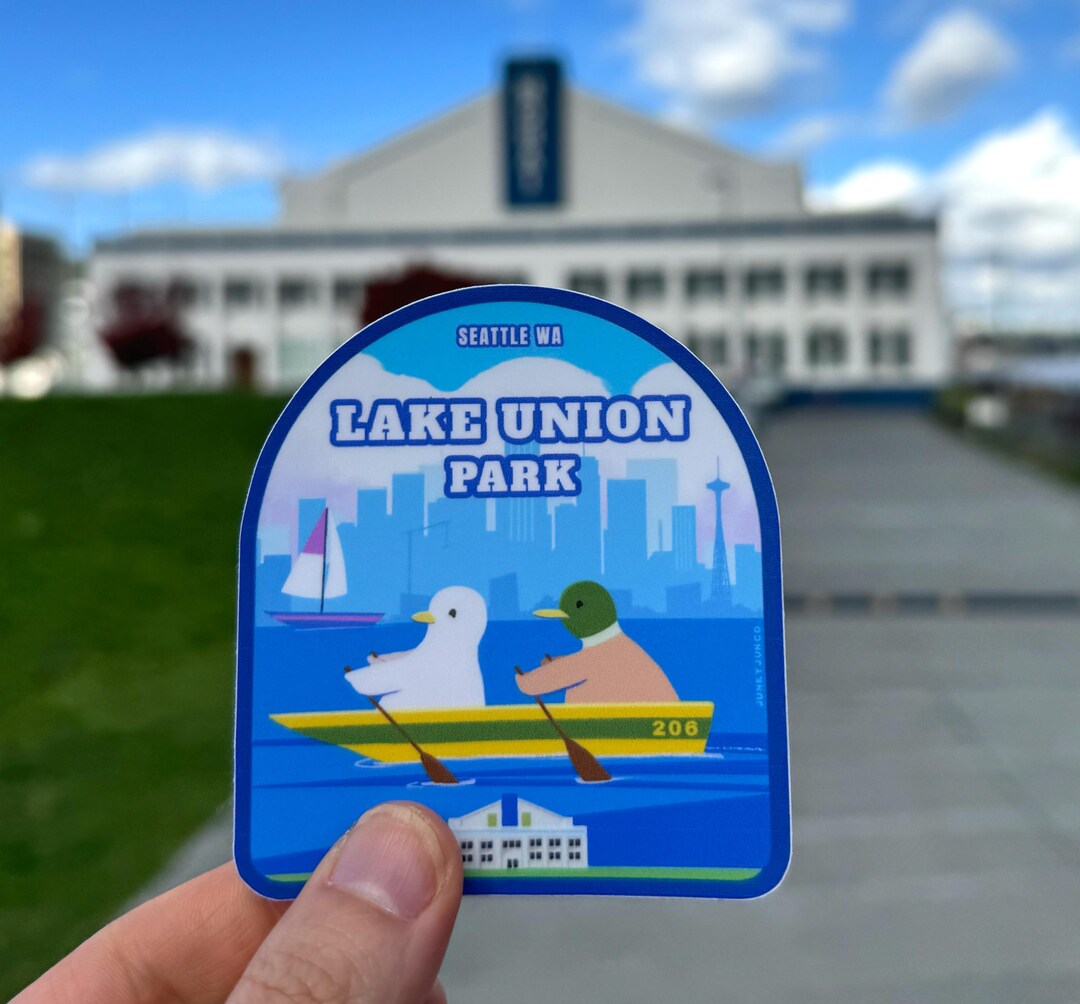Lake Union Park | Seattle Souvenir, Seattle Sticker, PNW Sticker ...