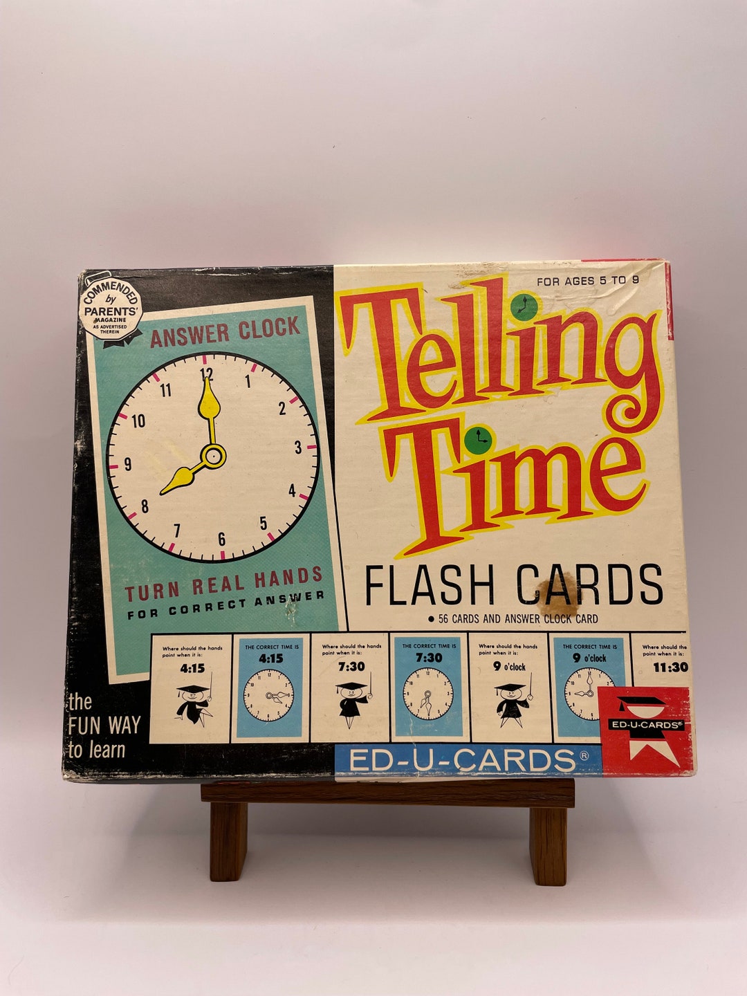 Vintage Telling Time Flash Cards - Etsy
