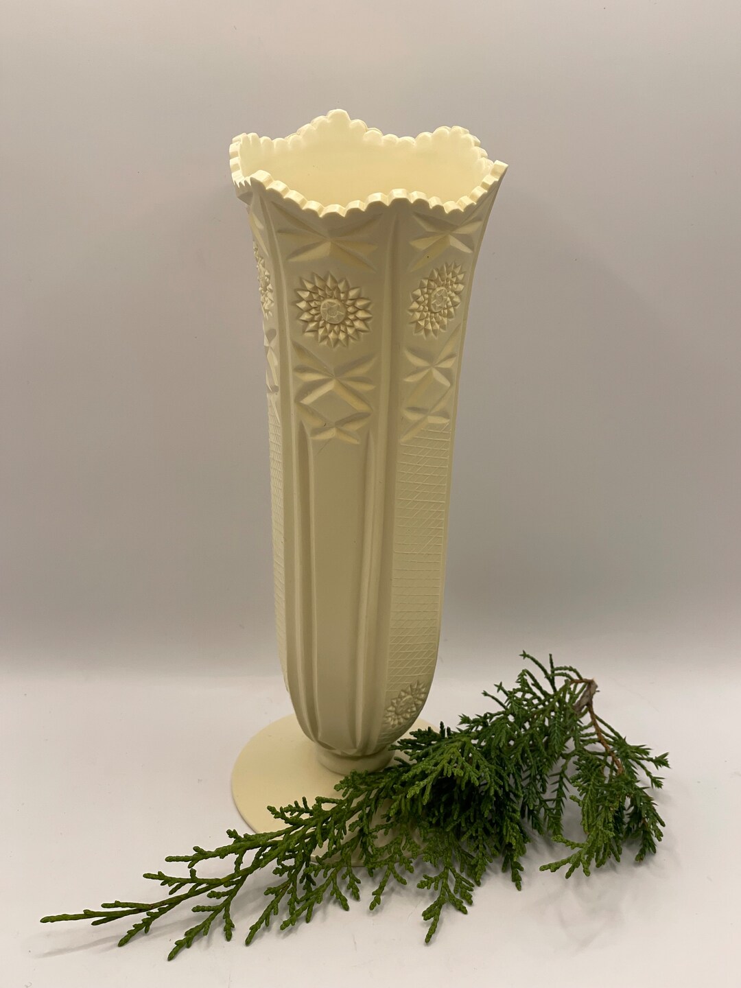 Vintage Regaline Pressed Plastic Vase - Etsy
