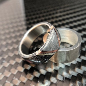 Ember Nebula Signet Ruby Meteorite Ring, Superhero Signet, Space Ring ...