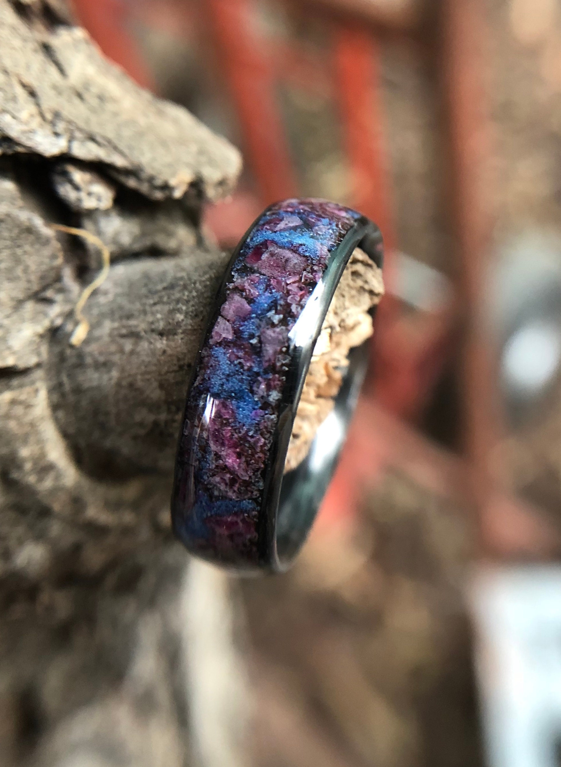 Nebula of Embers Ruby Glow Ring Wedding Raw Gemstone - Etsy