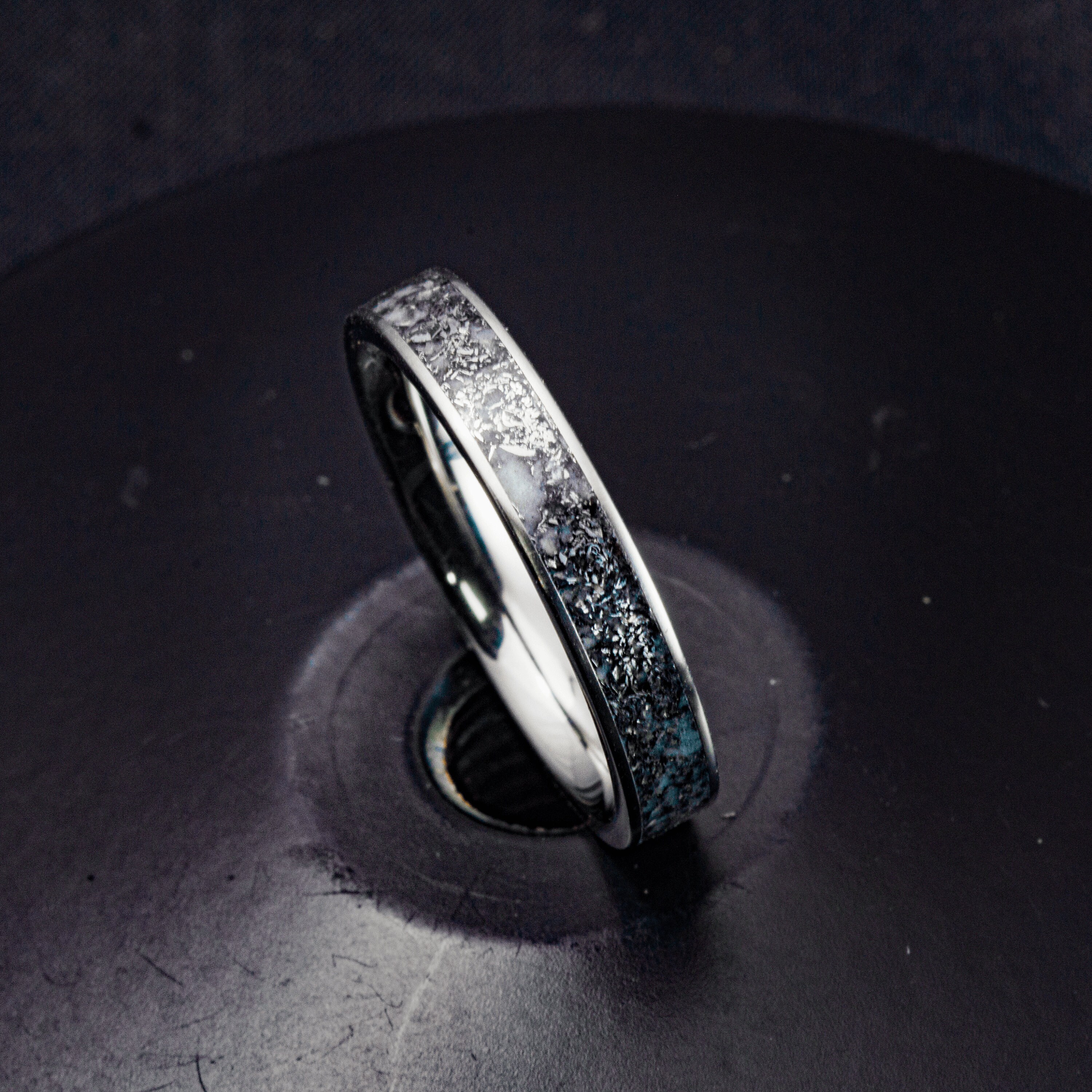 Asteroid Nebula Meteorite Glow in the Dark Ring Thin | Etsy