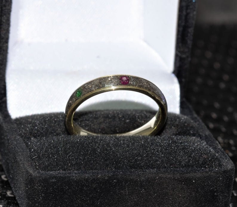 Gold Infinity Stone Meteorite Ring 10K 14K 18K Avengers | Etsy