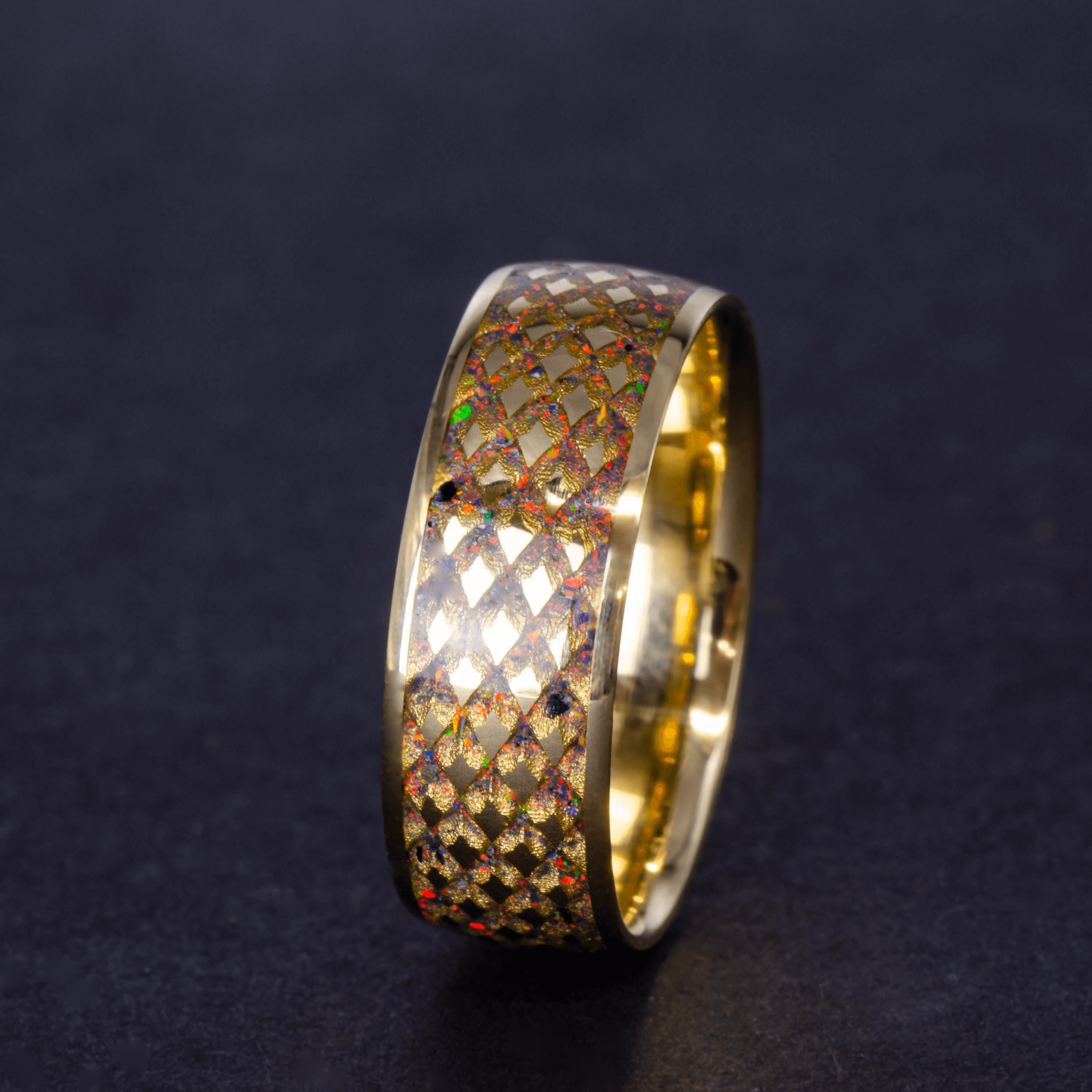 Dragonscale Opal Ring 10K, 14k, 18k Solid Gold Ring - Etsy