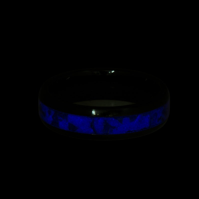 Royal Nova Amethyst Purple Glow Ring Black Ceramic Natural - Etsy