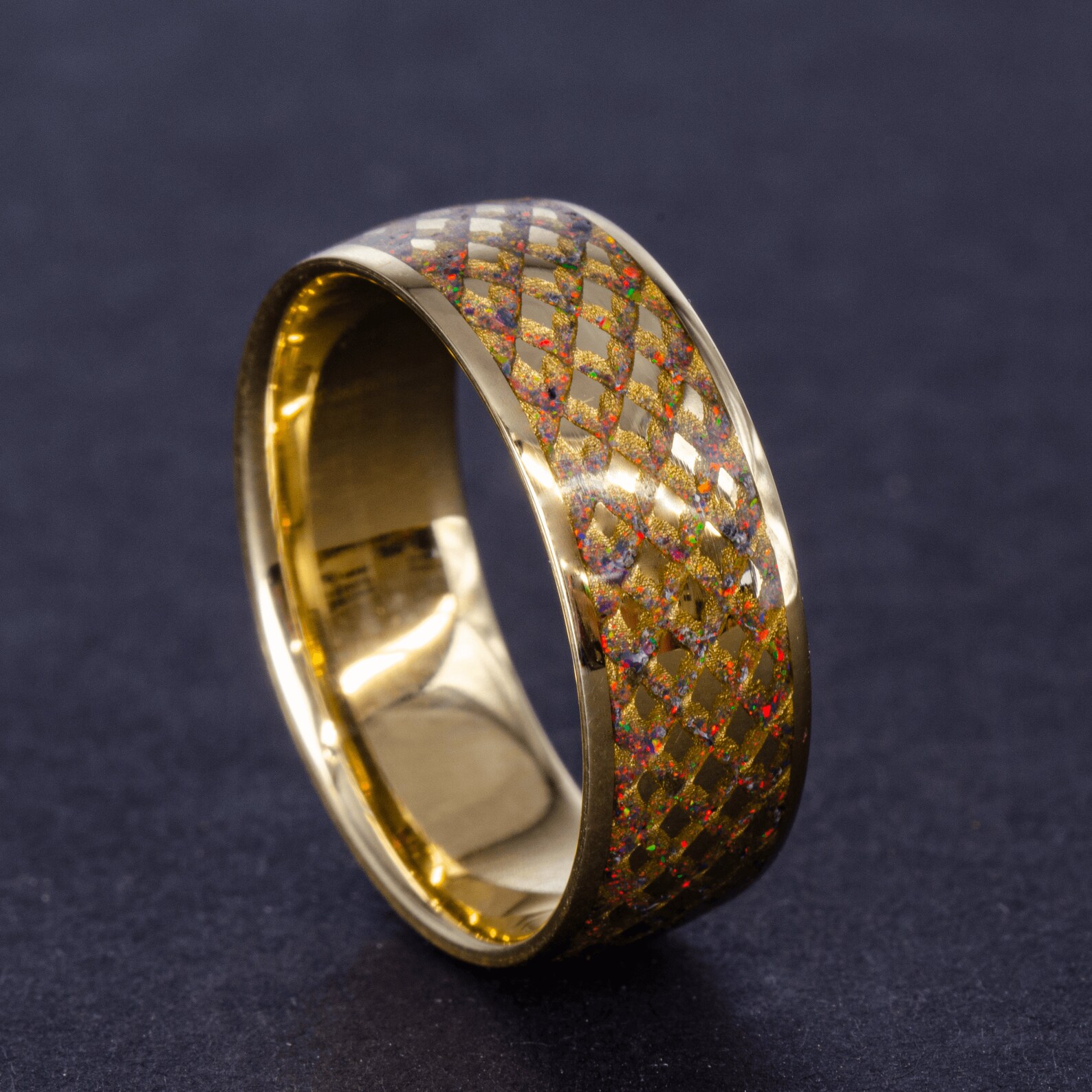 Dragonscale Opal Ring 10K, 14k, 18k Solid Gold Ring - Etsy