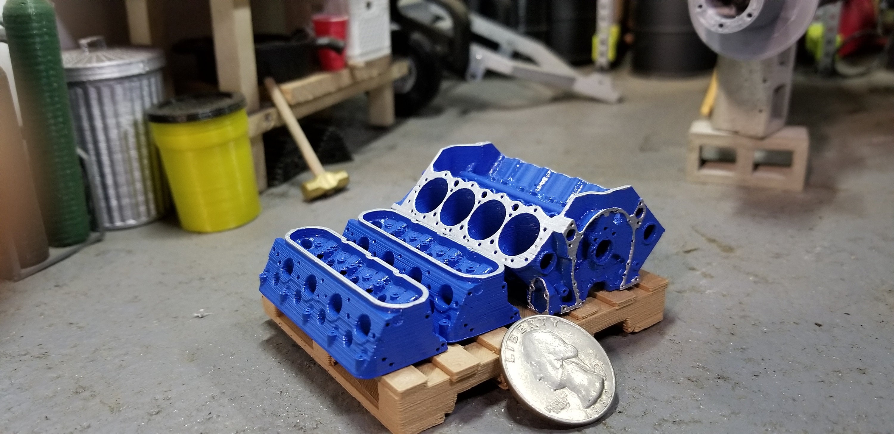 1/10 Scale Miniature Engine Block and Heads 3d Printed | Etsy Canada