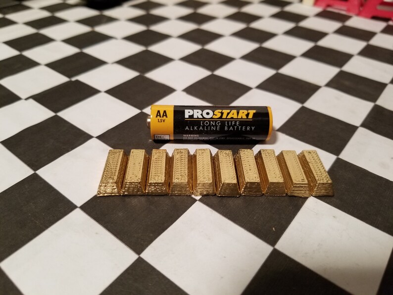 Miniature Gold Bar 10 Pack - Etsy