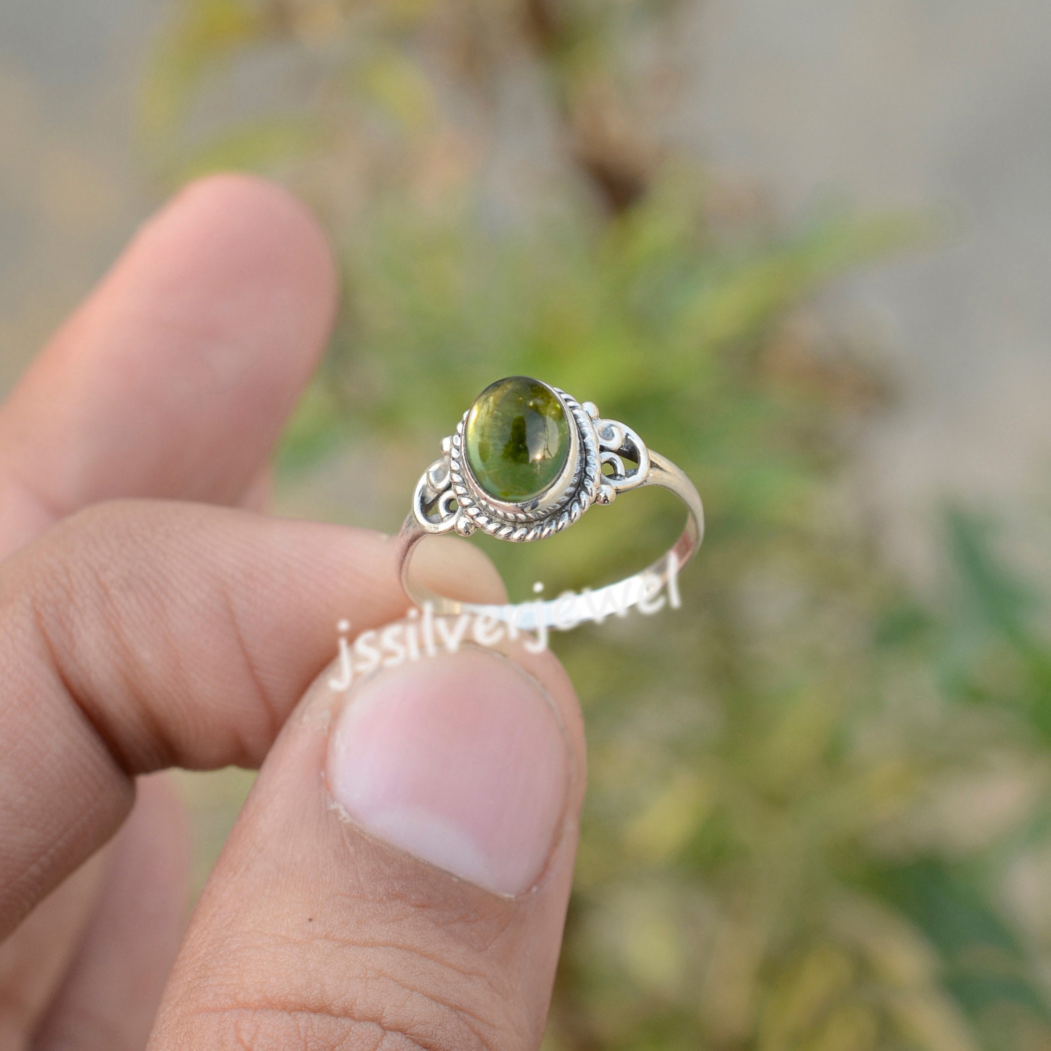 Green Crystal Ring