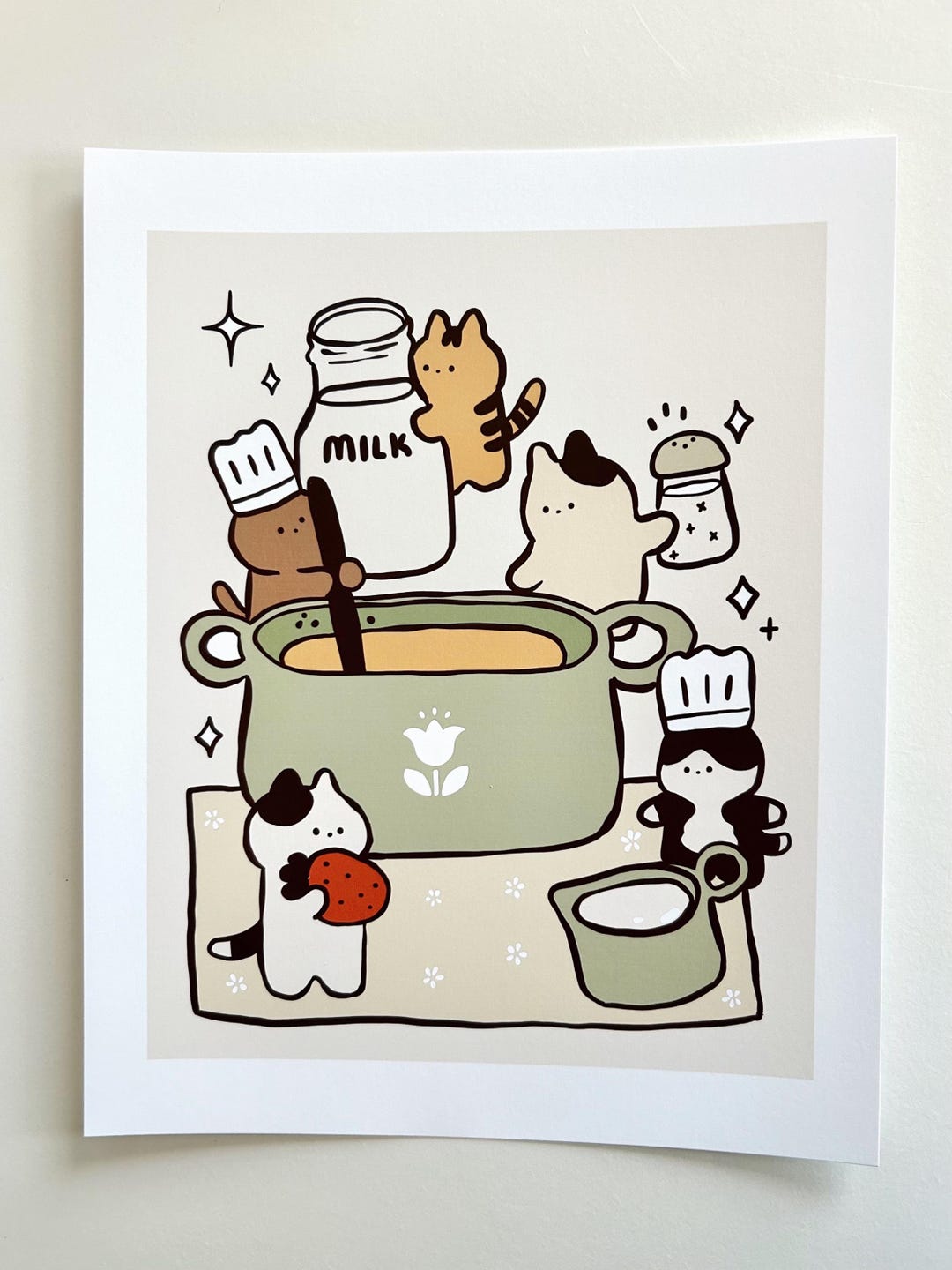 Cooking Cats Art Print - Etsy
