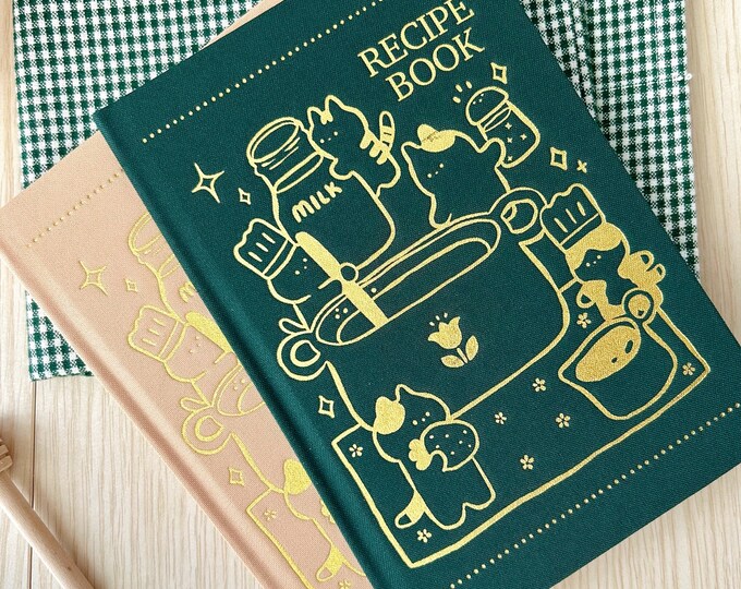 Linen Cat Recipe Book - Etsy