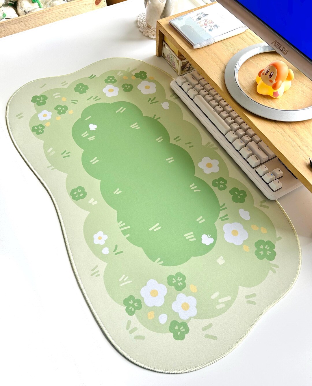Grass Patch Desk Mat: Green Computer Mat, Extra Large - Etsy