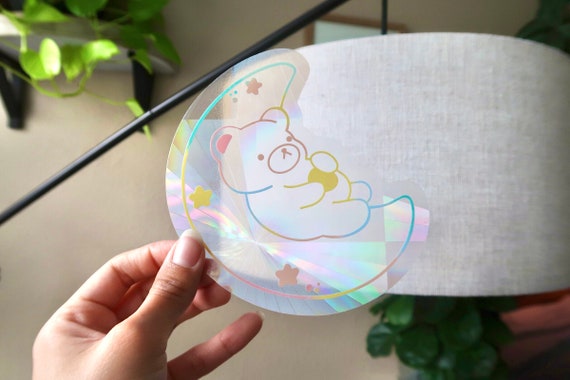 Sun-catcher Sticker Moon Bear | Etsy
