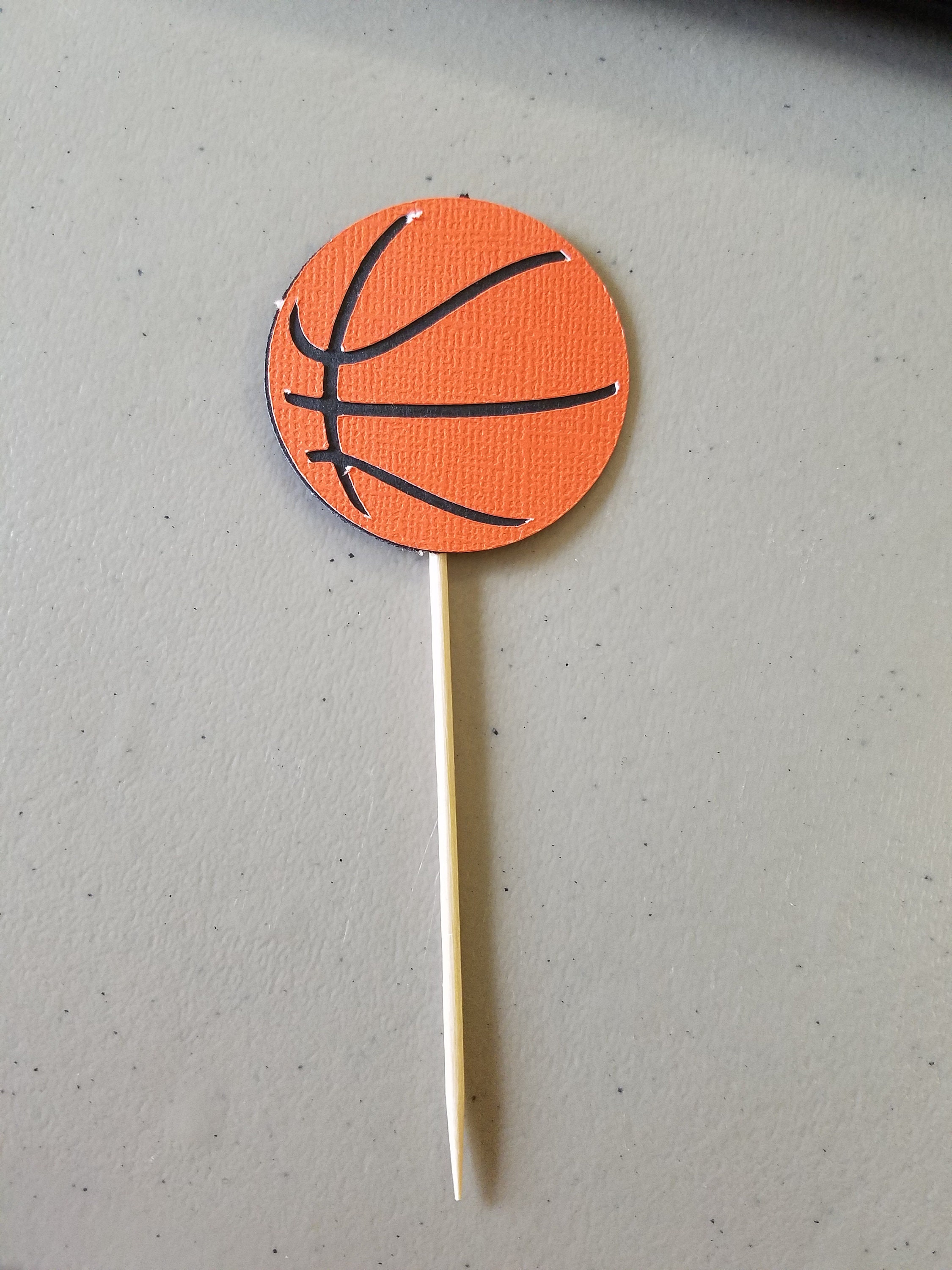 Basketball Cupcake Toppers - Etsy