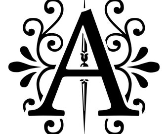 Alphabet Monogram Black And White