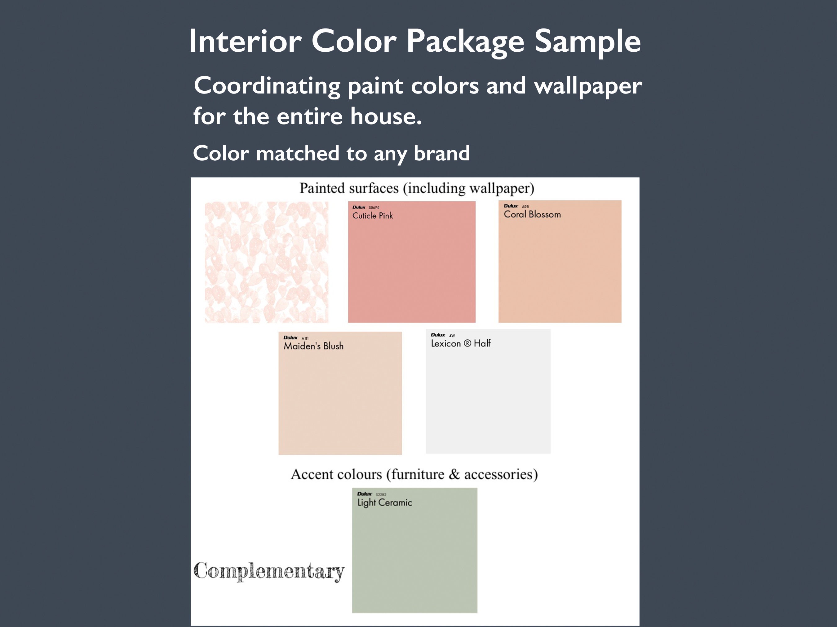 Interior Color and Wallpaper Consultation/ Interior Design Service/ E ...