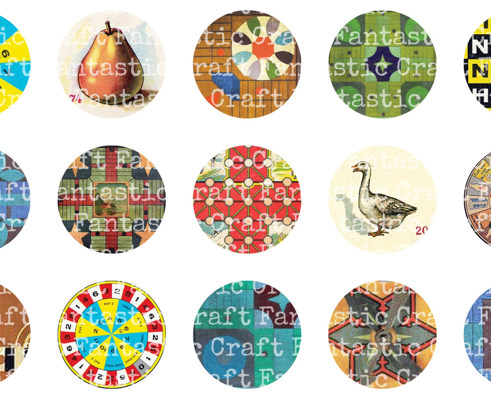 Printable Collage Sheet Vintage Board Games 48 Pcs - Etsy