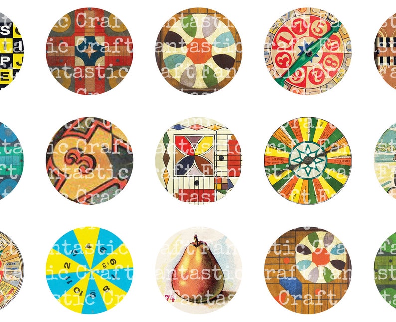 Printable Collage Sheet Vintage Board Games 48 Pcs - Etsy