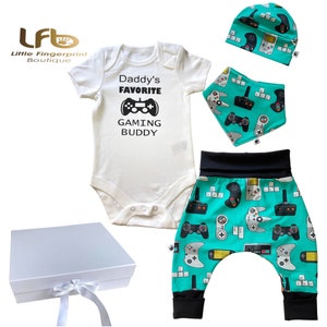 New Baby Gaming Gift Set , Matching Set , Newborn Set , Coming Home ...