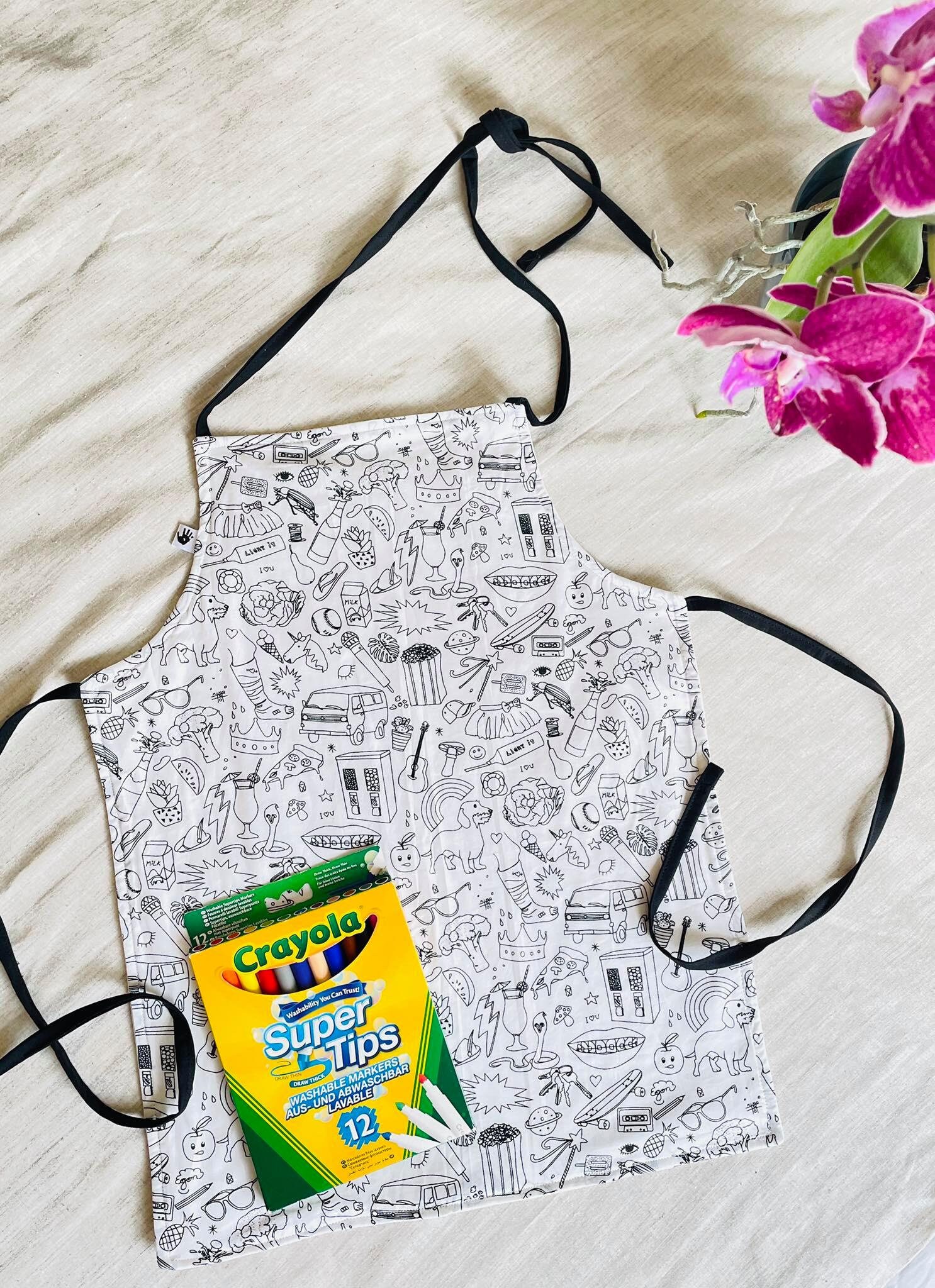 Create your own apron Dynamic pattern apron 2 in 1 apron | Etsy