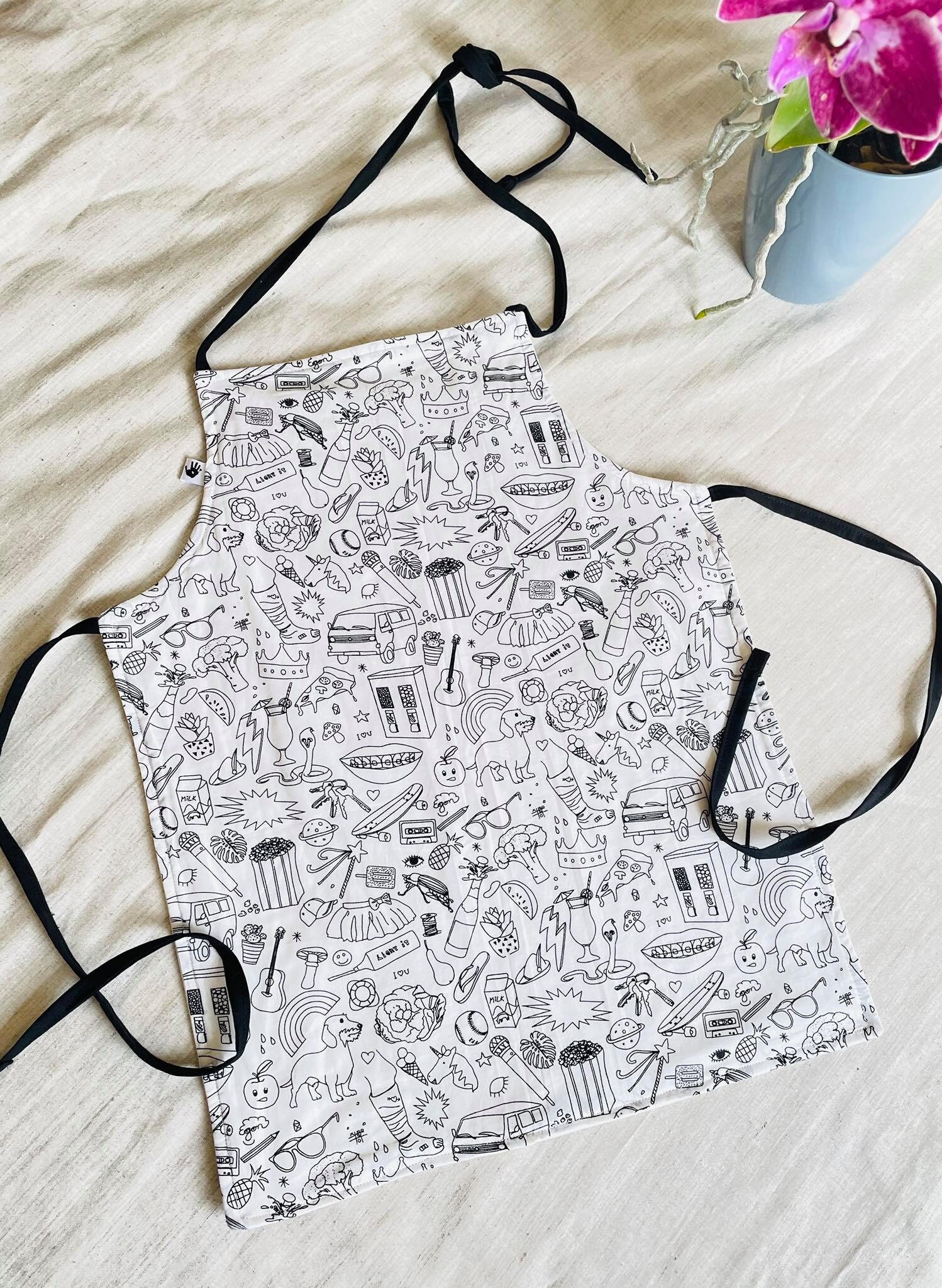 Create your own apron Dynamic pattern apron 2 in 1 apron | Etsy