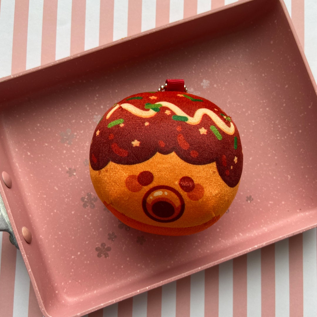 Takoyaki Plush Keychain - Etsy