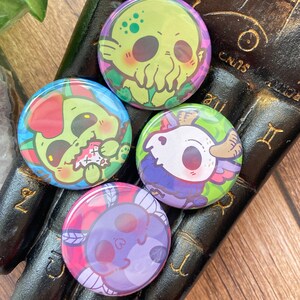 Chibi Cryptids Buttons - Etsy