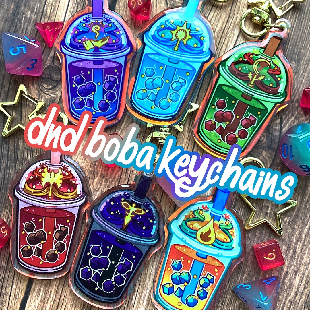 DND Boba Keychains - Etsy