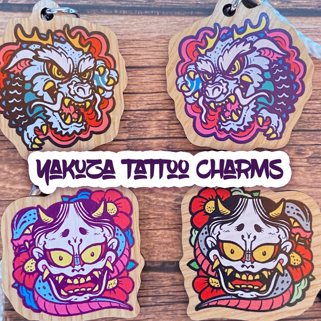 Yakuza Chibi Tattoo Wooden Charms - Etsy