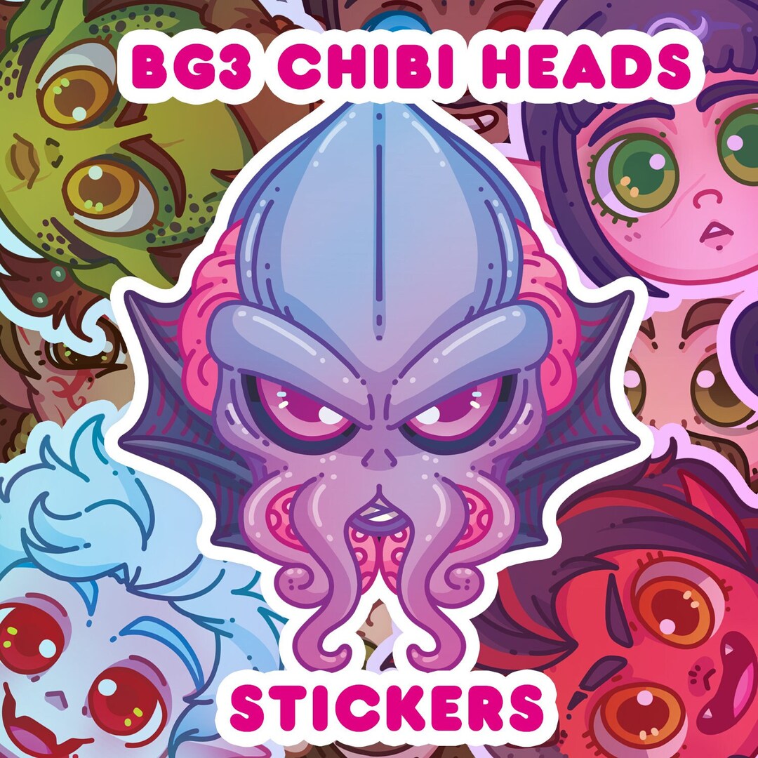 BG3 Chibi Stickers - Etsy
