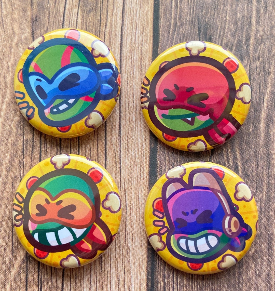 ROTTMNT CHIBI BUTTONS - Etsy