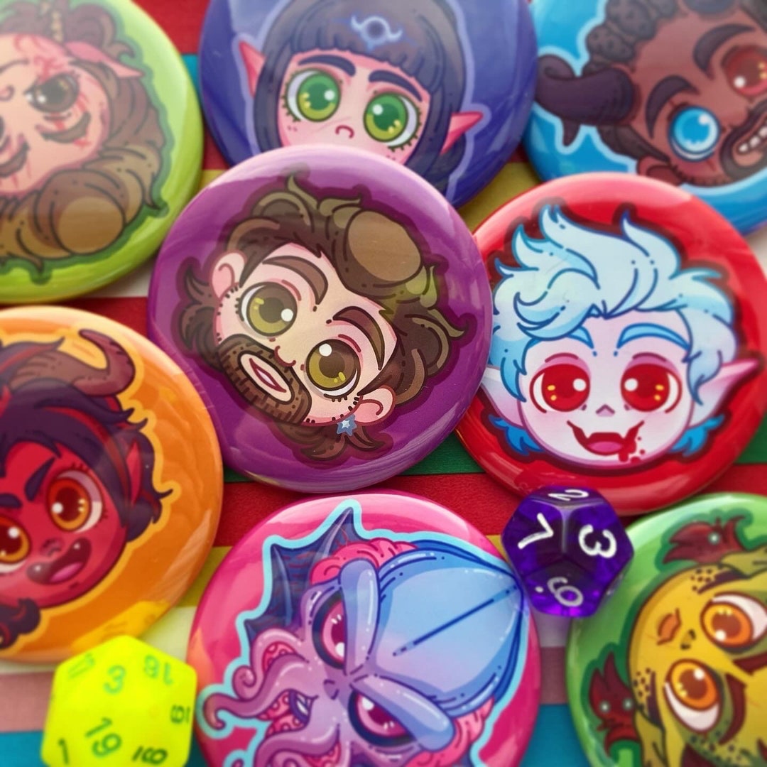 BG3 Chibi Buttons - Etsy