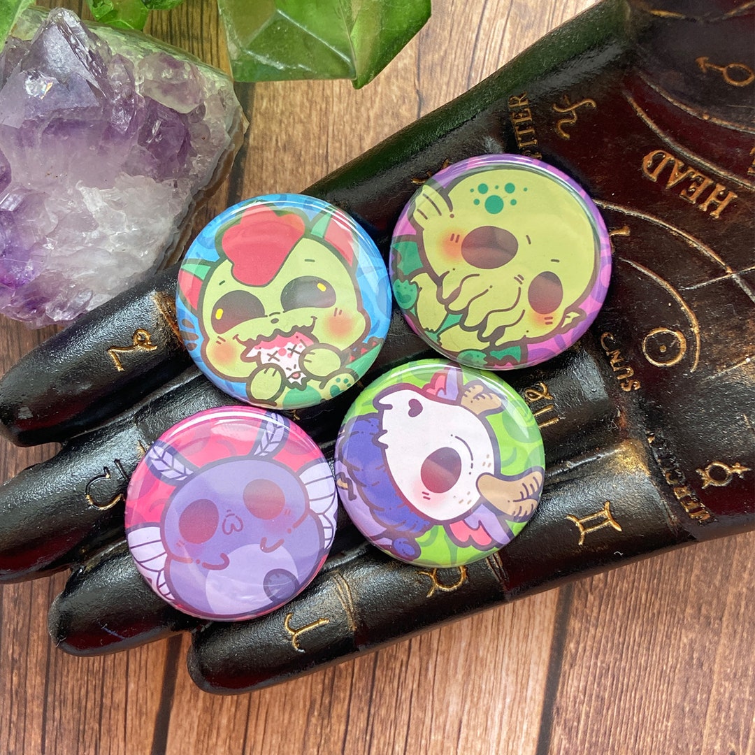 Chibi Cryptids Buttons - Etsy