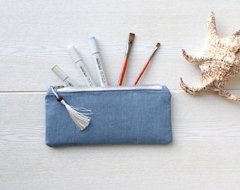 Denim pouch | Etsy
