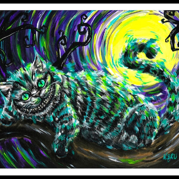 Cheshire Cat Art - Etsy