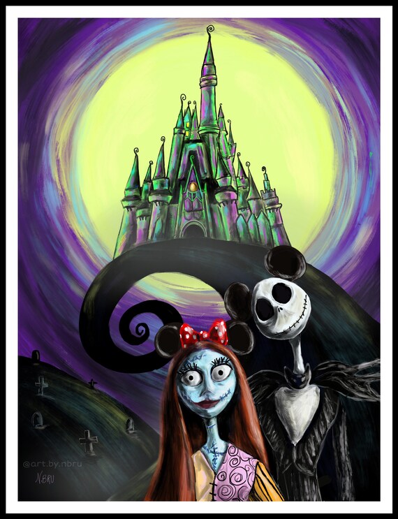 Nightmare Before Christmas at Disney Art Print - Etsy