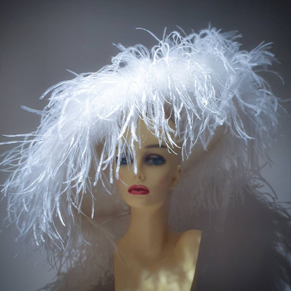 Ostrich Feather Hat - Etsy