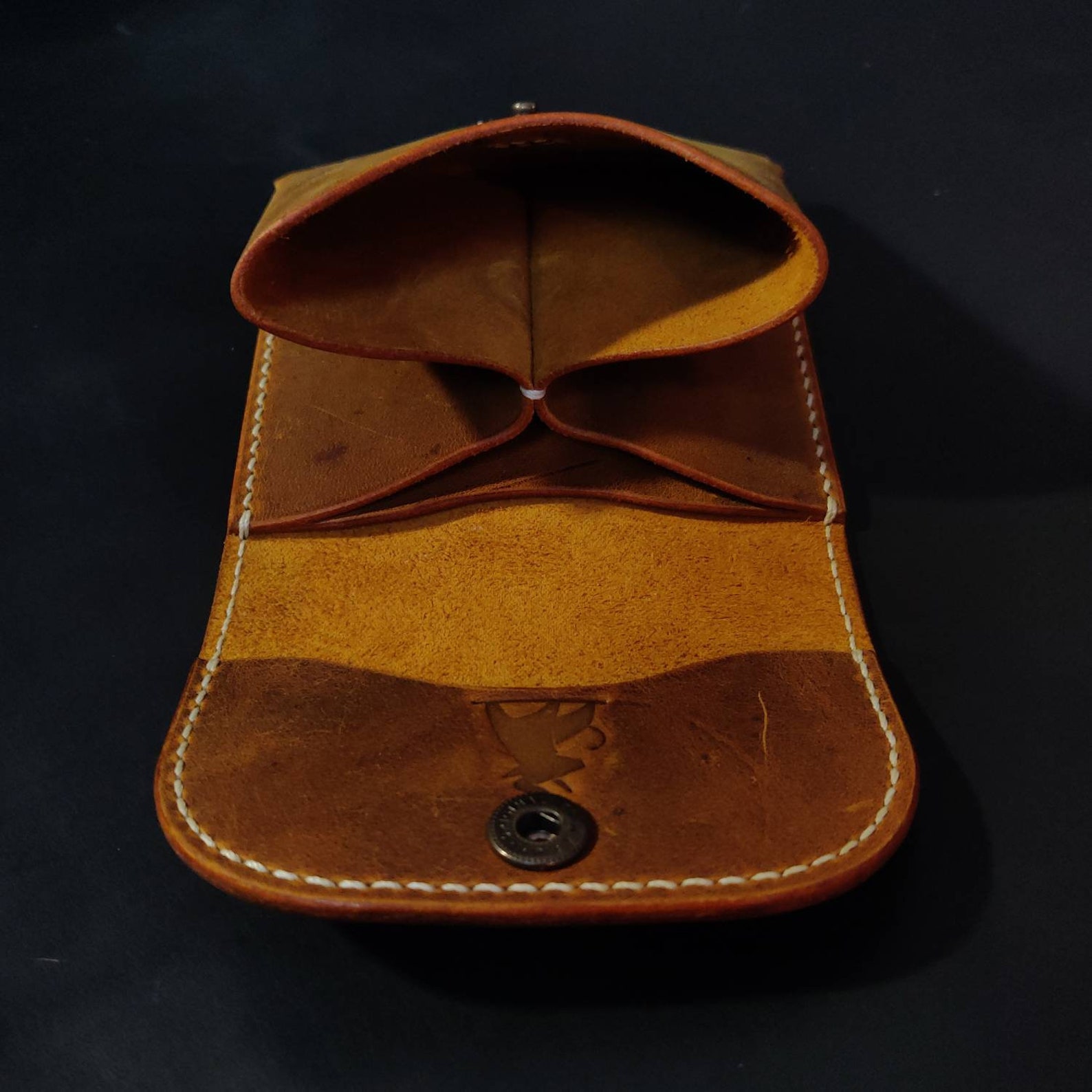 Leather Origami Wallet Minimalist Pocket Wallet Coin Purse - Etsy