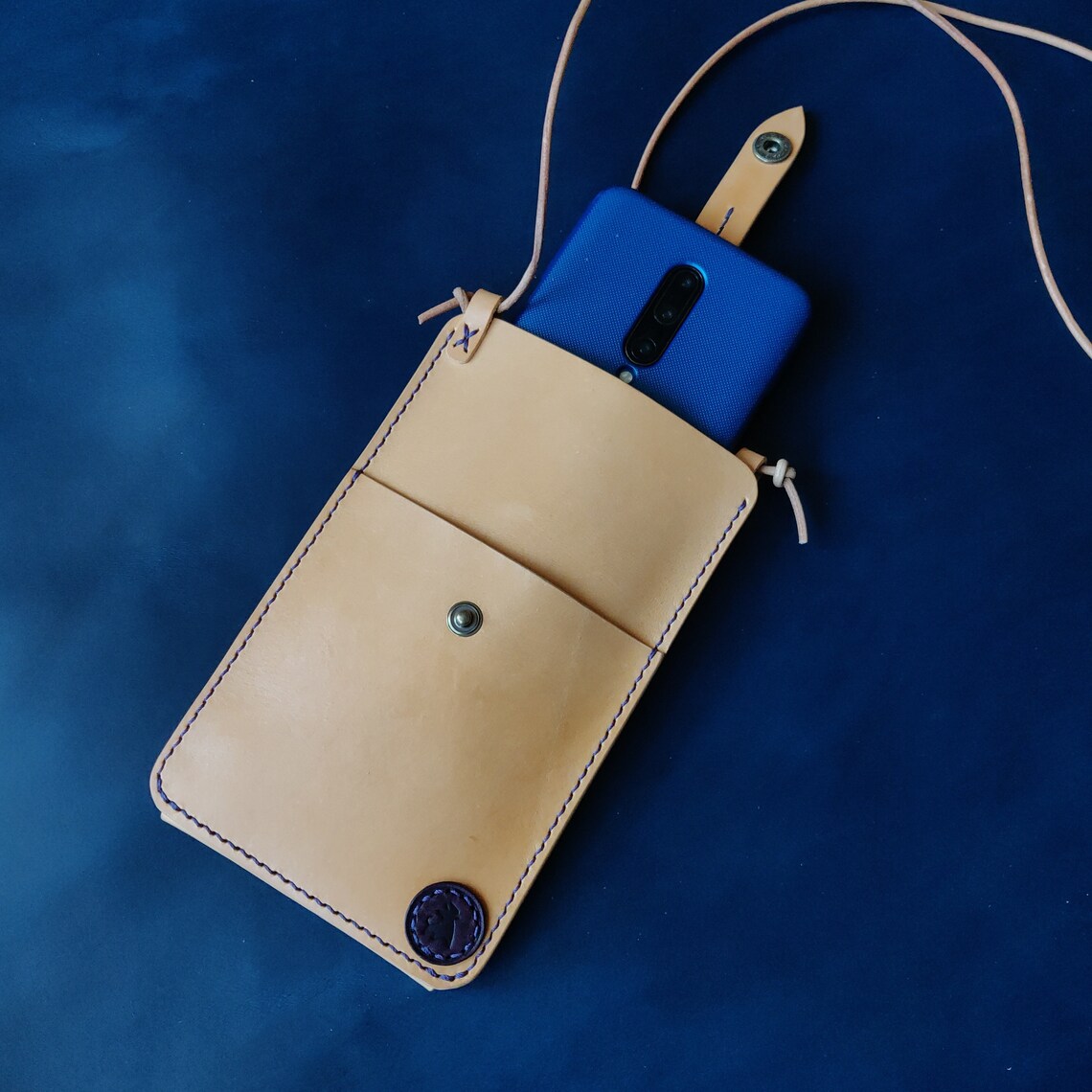 Handmade Leather Crossbody Phone Bag: Slim Shoulder Bag - Etsy