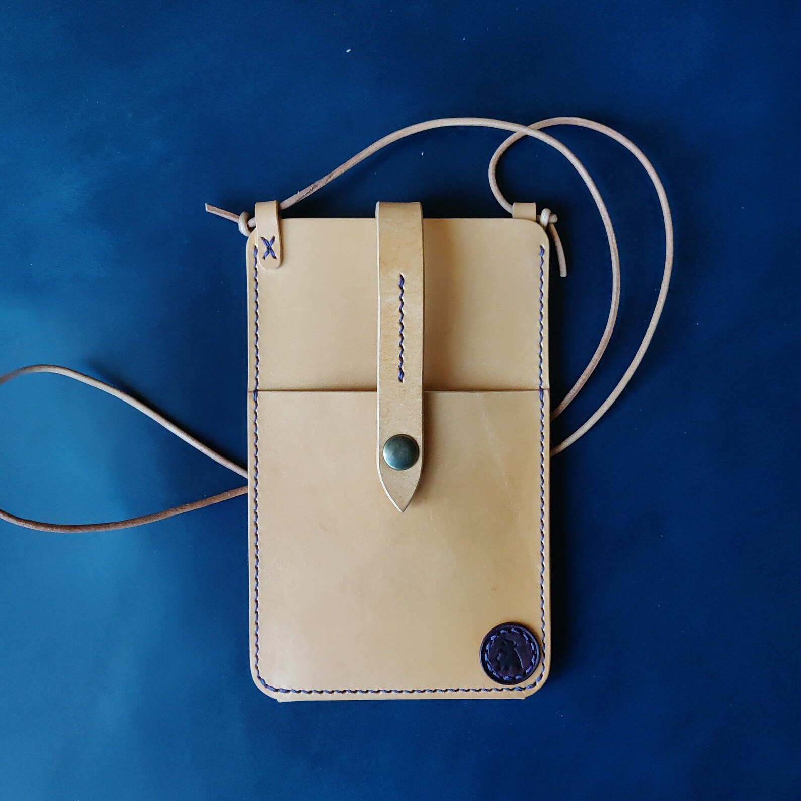 Handmade Leather Crossbody Phone Bag: Slim Shoulder Bag - Etsy