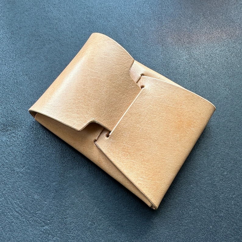 Stitchless Leather Cards Wallet Origami Minimalist Wallet - Etsy