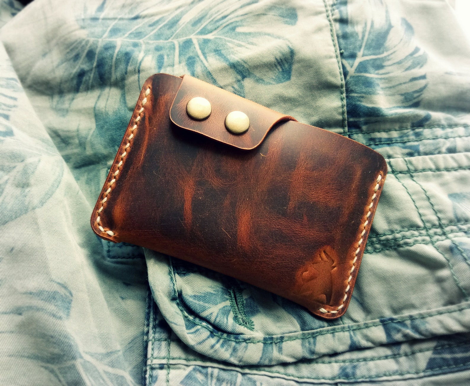 Leather Slim and Simple Card Holder Minimalist Compact - Etsy