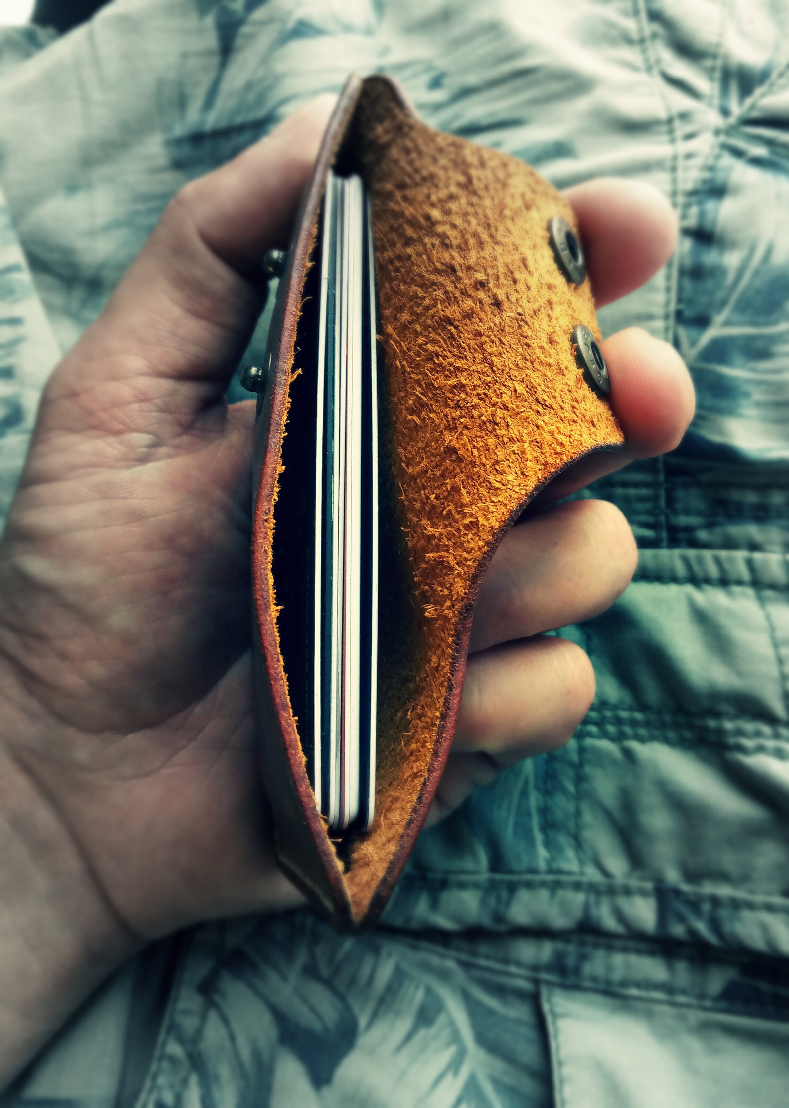 Leather Slim and Simple Card Holder Minimalist Compact | Etsy