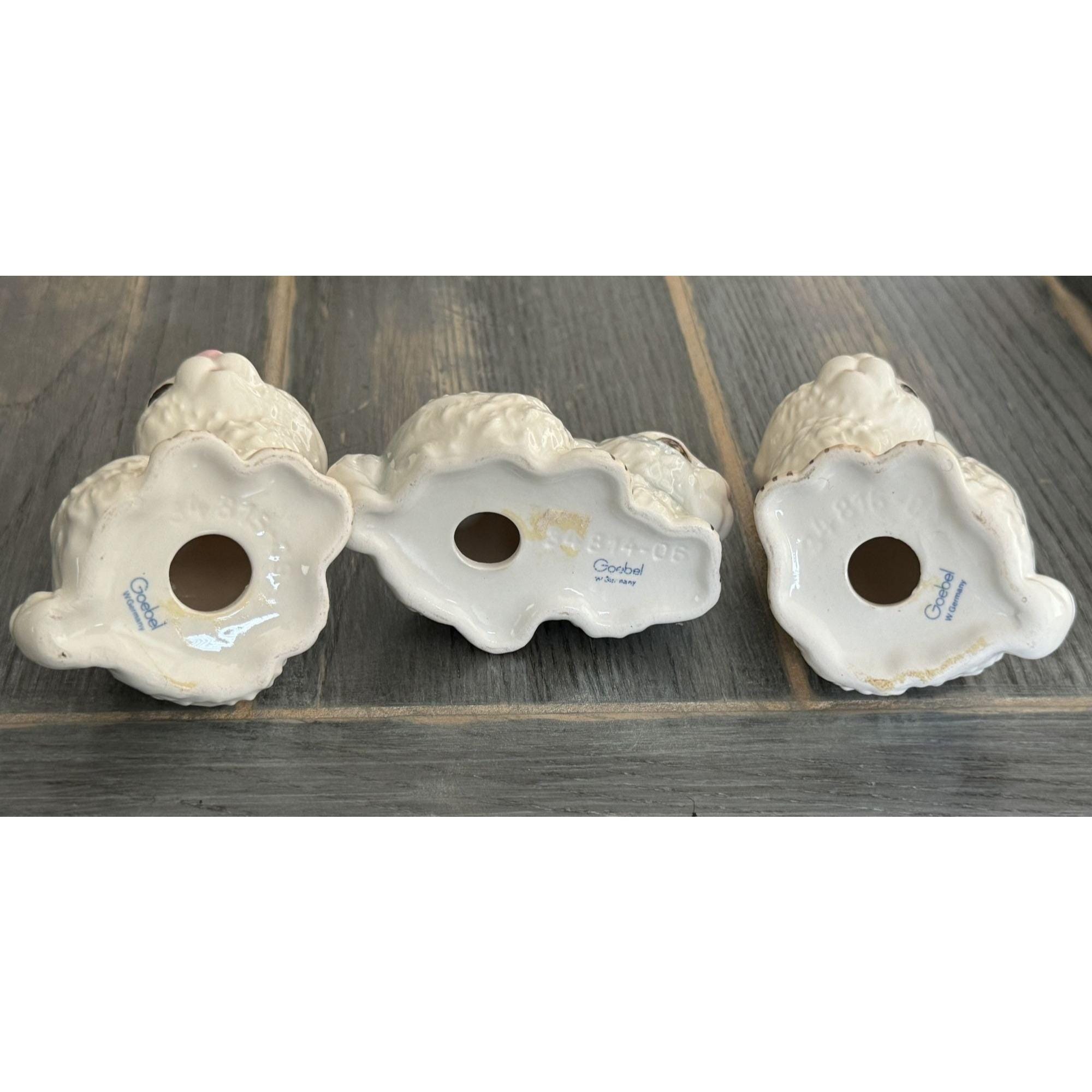 Vintage Goebel W Germany Porcelain Rabbit Figurines Set of 3 - Etsy