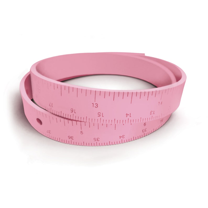 RUBBER WRIST RULER Tape Measure Bracelet Leather Cuff - Etsy