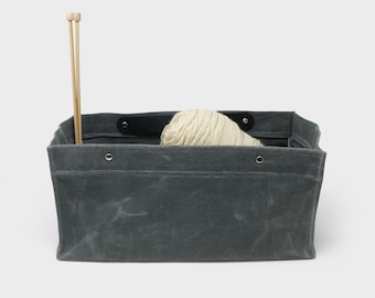 Leather Knitting Project Bag - Etsy